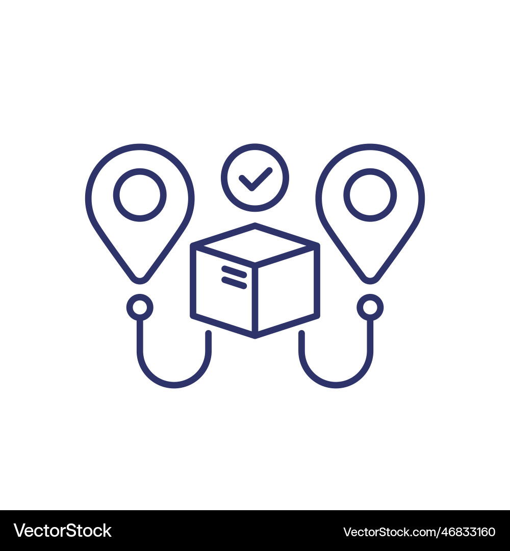 Dropshipping order fulfillment line icon Vector Image