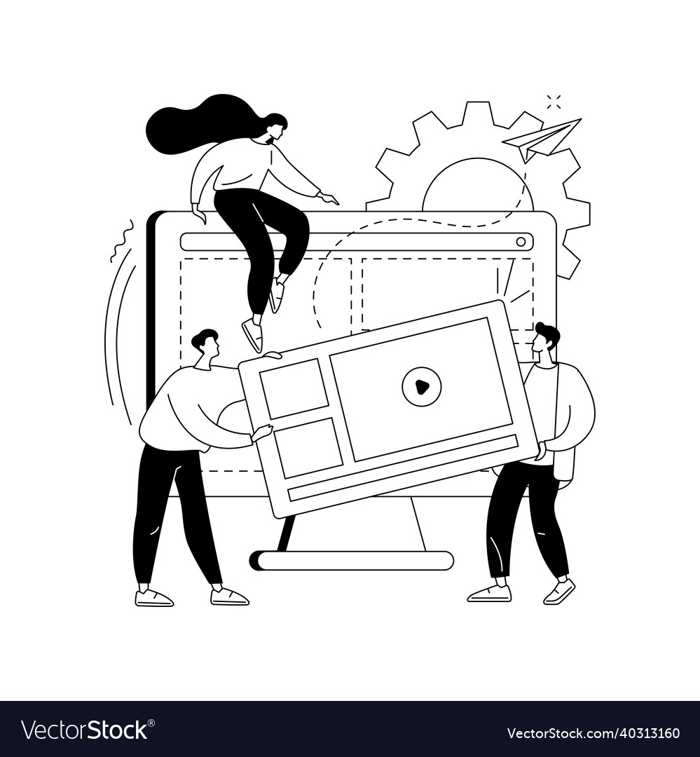 Landing page development abstract concept Vector Image