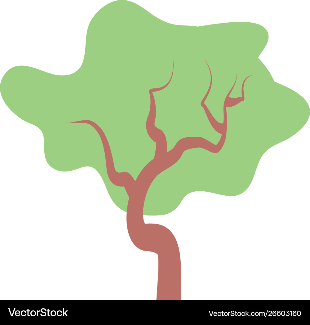 Tree plant nature isolated icon Royalty Free Vector Image