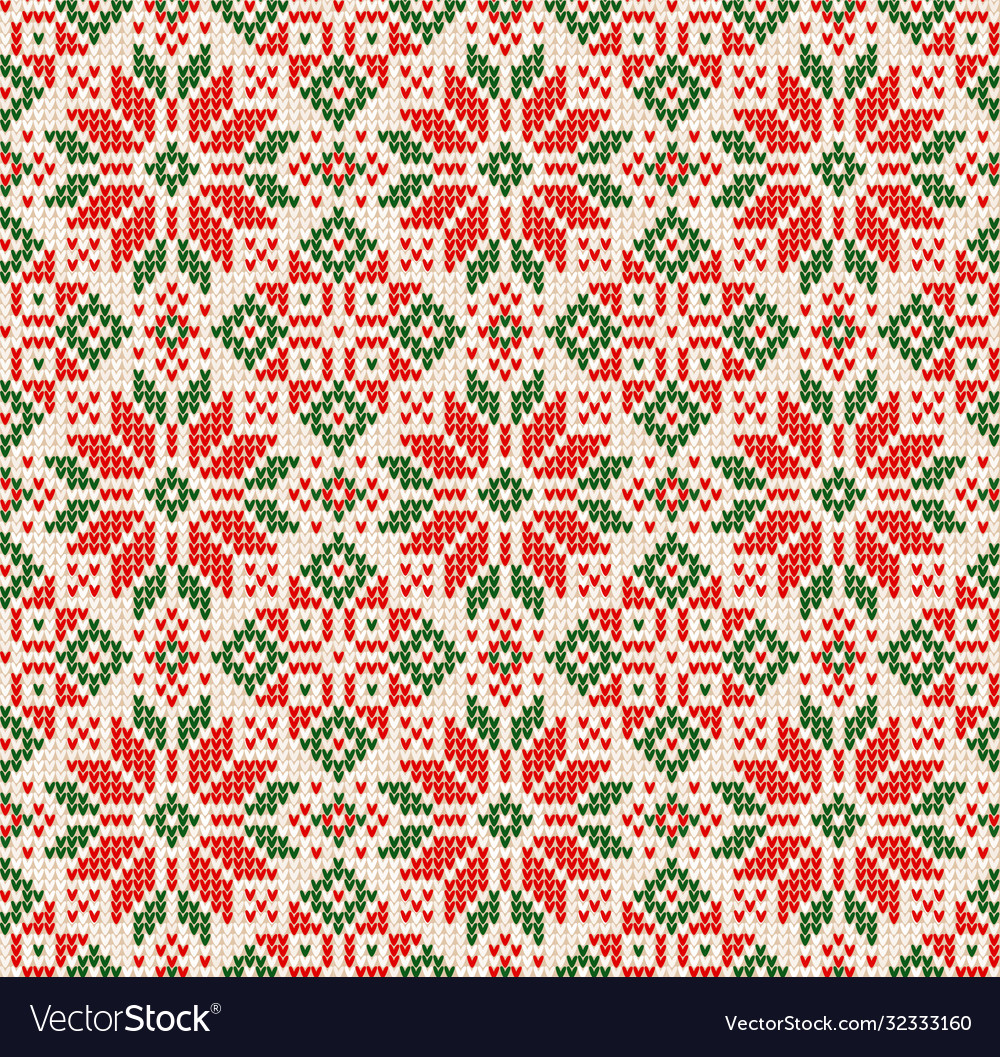 Ugly sweater christmas season winter seamless Vector Image