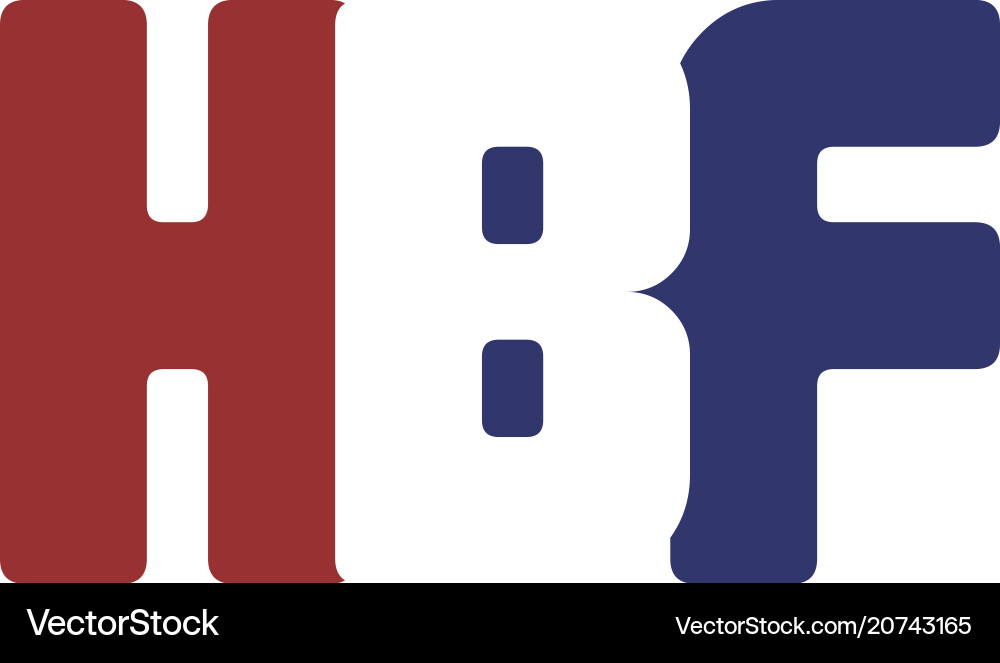 Alphabet art logo logotype red and blue theme Vector Image