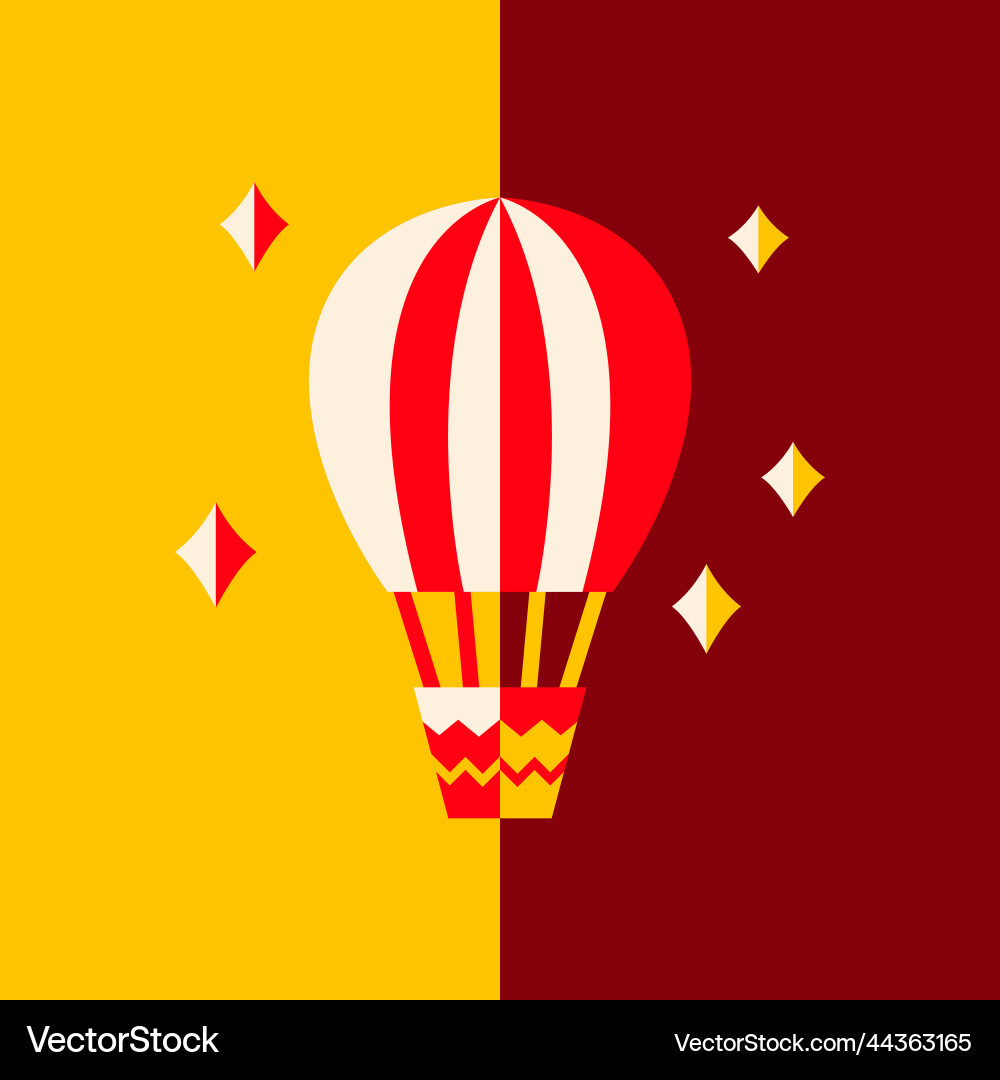 Circus flat air balloon symbol Royalty Free Vector Image