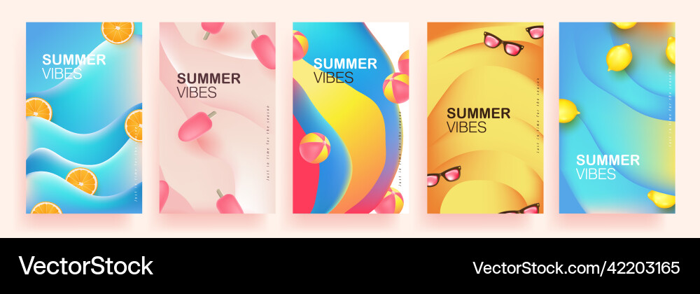 Collection of abstract background designs Vector Image