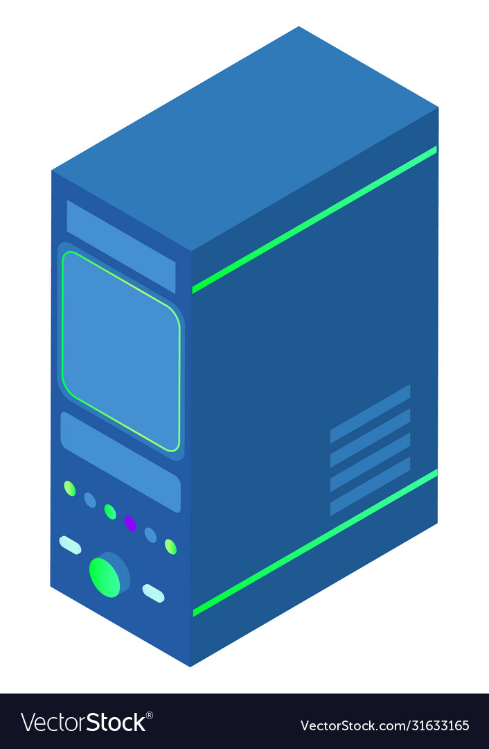 Database block with information storage system Vector Image