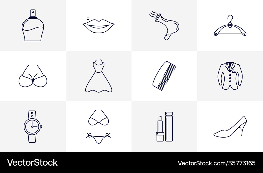 Fashion icon logo concepts creative design Vector Image