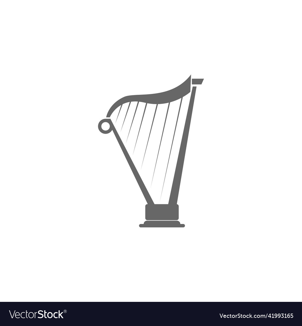 Harp musical instrument icon Royalty Free Vector Image
