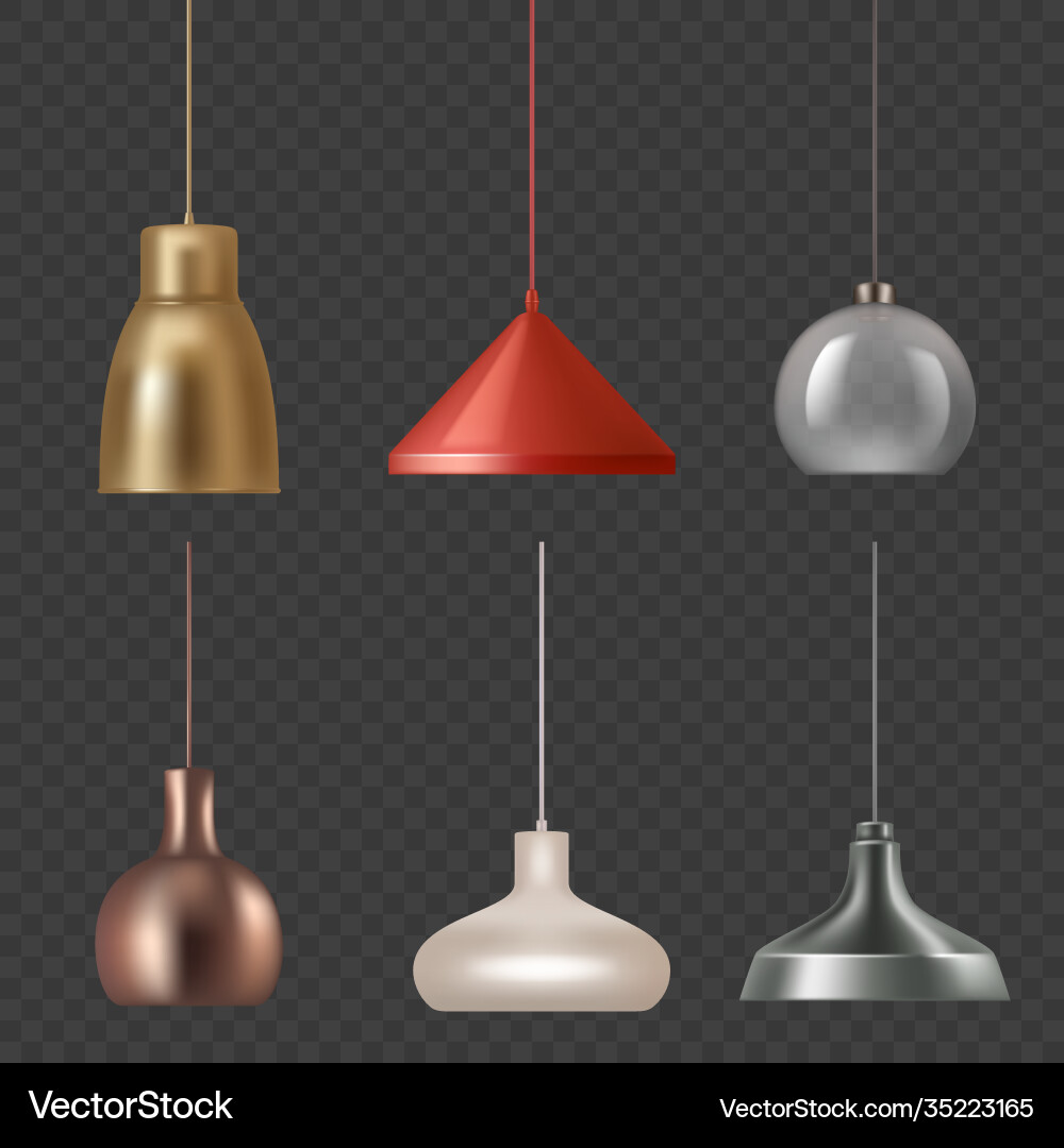 Lamp realistic hanging luxury interior decoration Vector Image