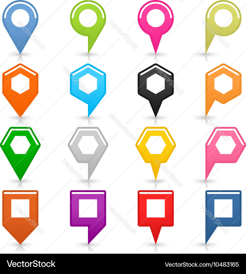Map pin sign location icon on white Royalty Free Vector