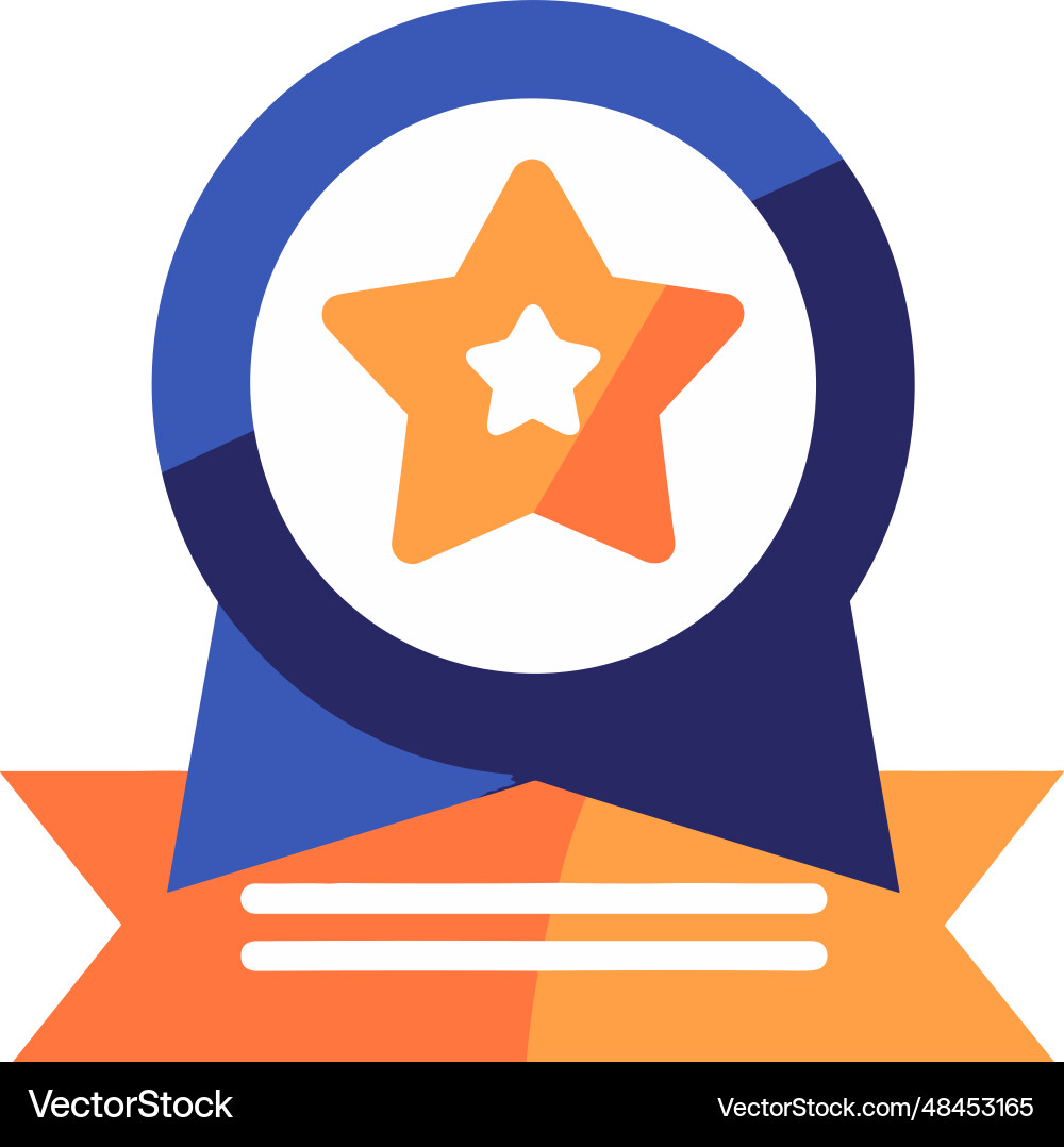 Medals for winners in ux ui flat style Royalty Free Vector