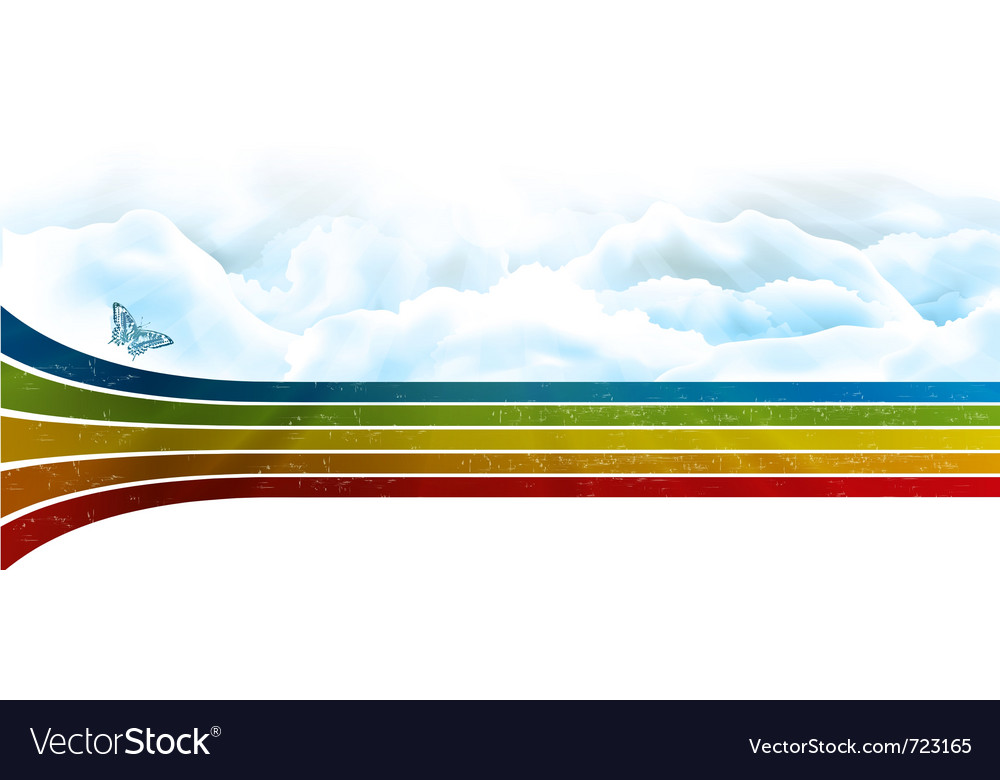 Rainbow sky Royalty Free Vector Image - VectorStock