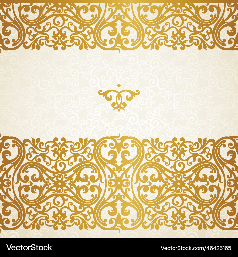 Vintage seamless border in victorian style Vector Image