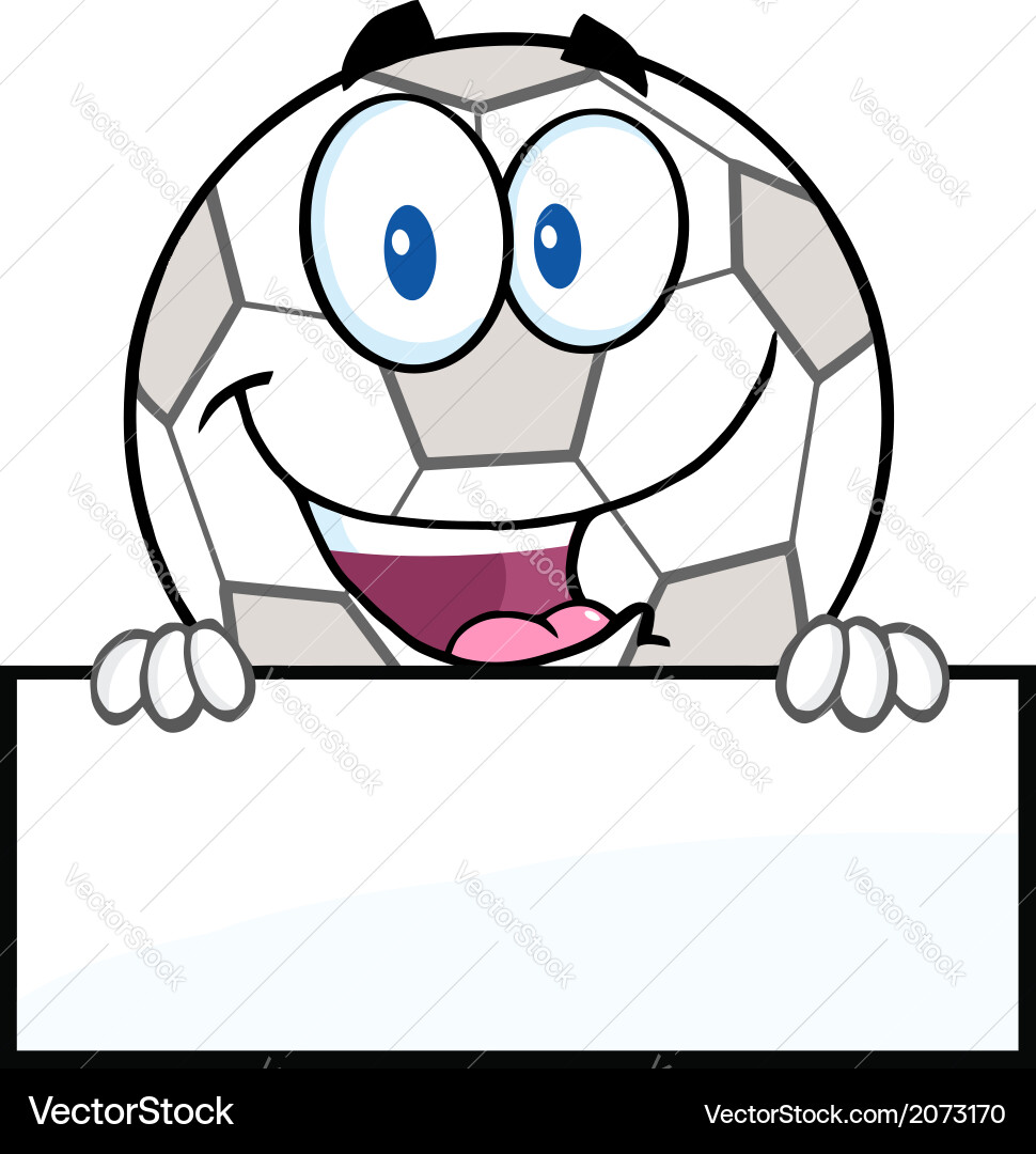 Cartoon soccer ball Royalty Free Vector Image - VectorStock