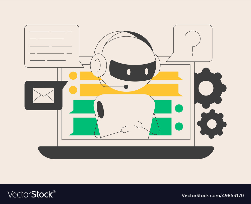Chatbot artificial intelligence abstract concept Vector Image Chatbot artificial intelligence abstract concept Vector Image