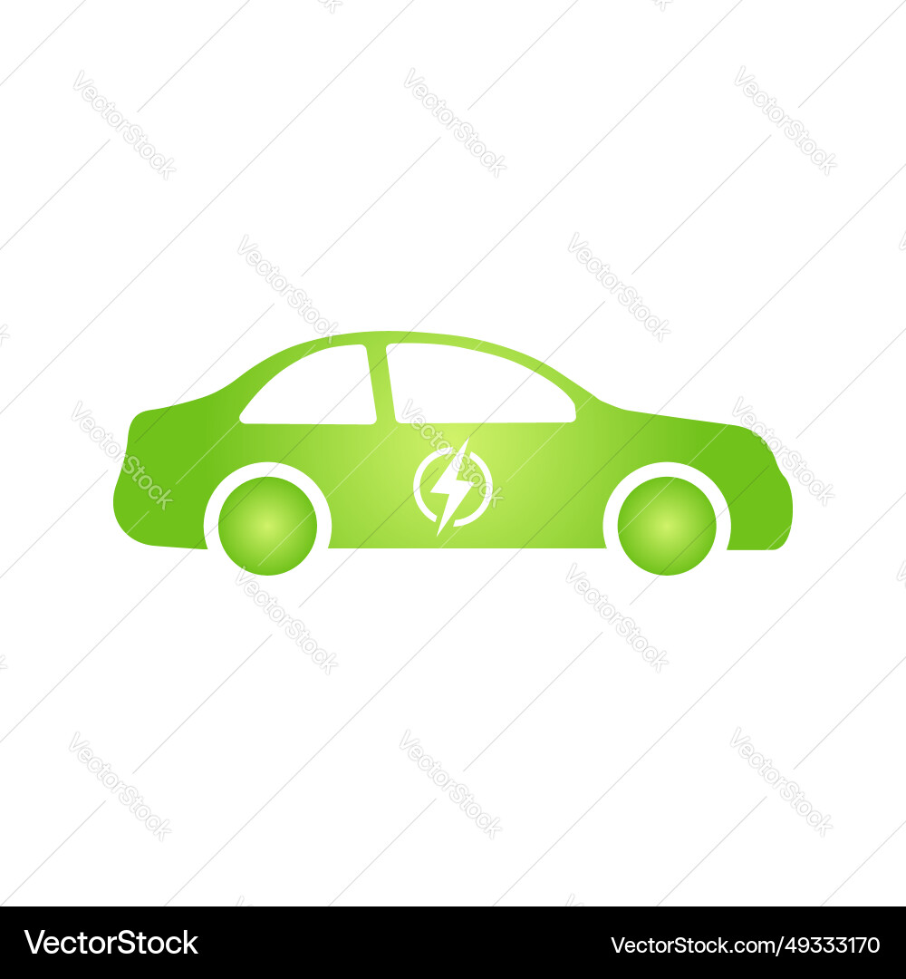 Eco electrocar icon zero emission vehicle battery Vector Image