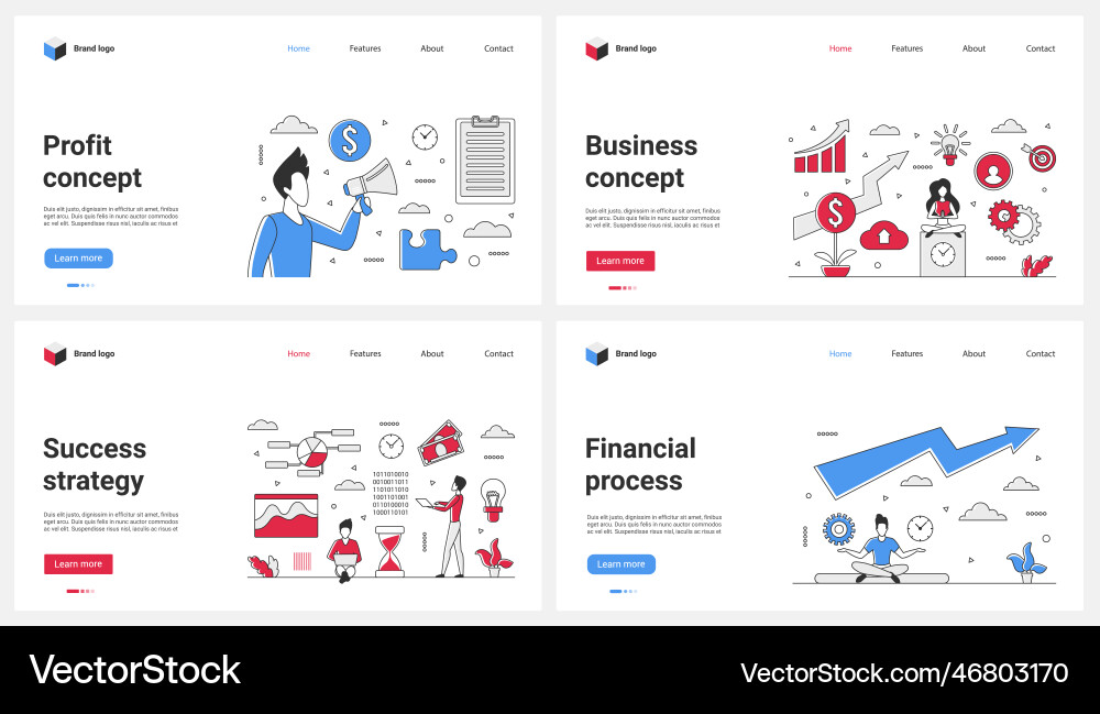 Financial strategy success business process Vector Image