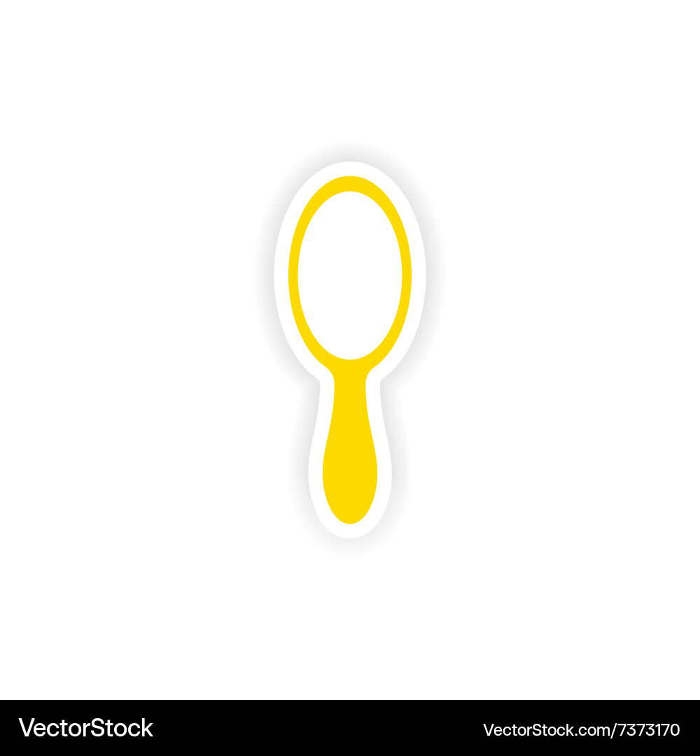 Icon sticker realistic design on paper mirror Vector Image
