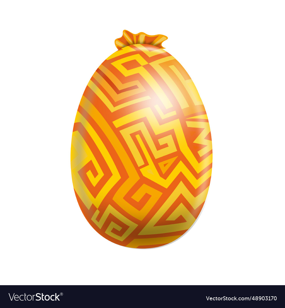 Labyrinth painted easter egg Royalty Free Vector Image