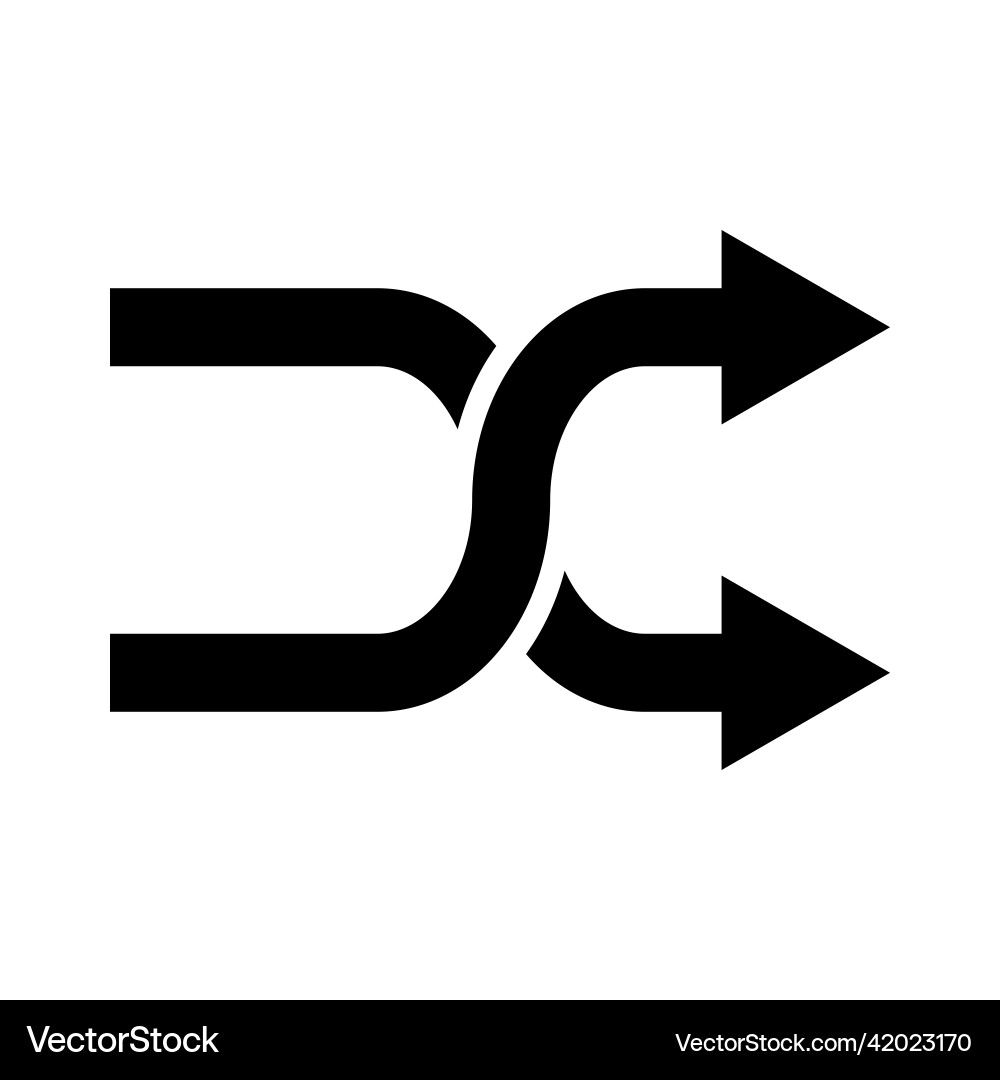 Shuffle icon symbol for website design Royalty Free Vector