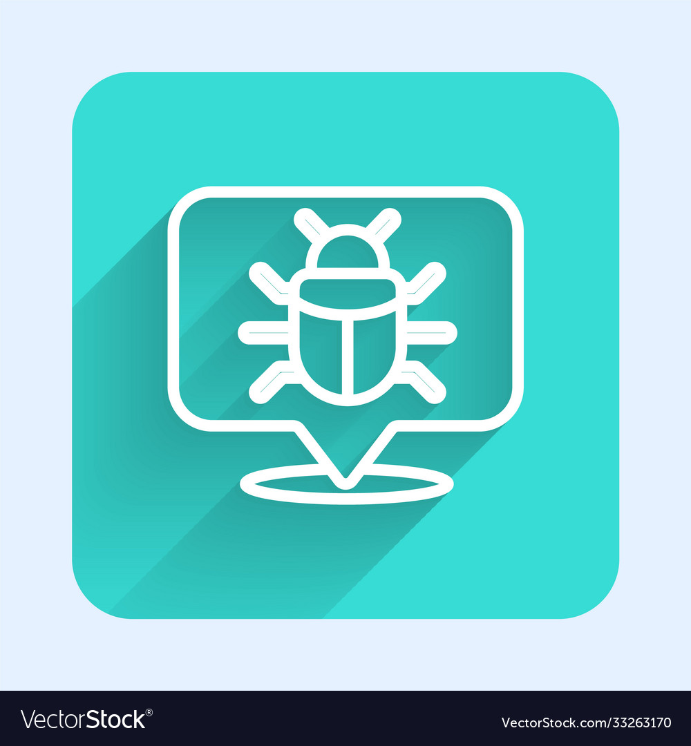 White line system bug concept icon isolated Vector Image
