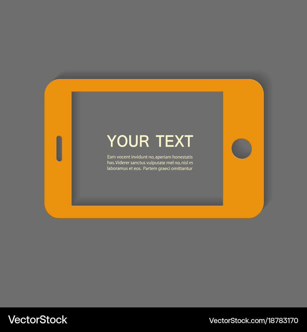 Yellow phone on the gray background Royalty Free Vector