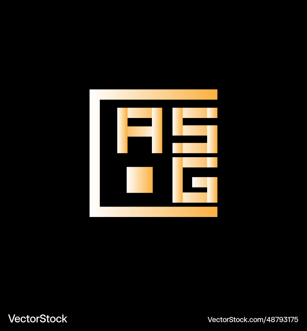 Asg letter logo design simple and modern Vector Image