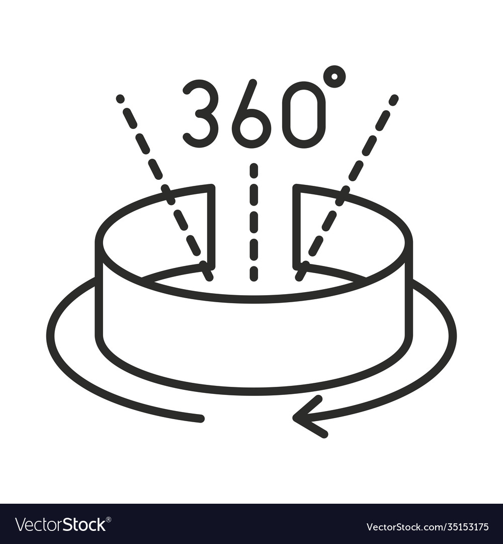 Augmented reality 360 degree interface line style Vector Image
