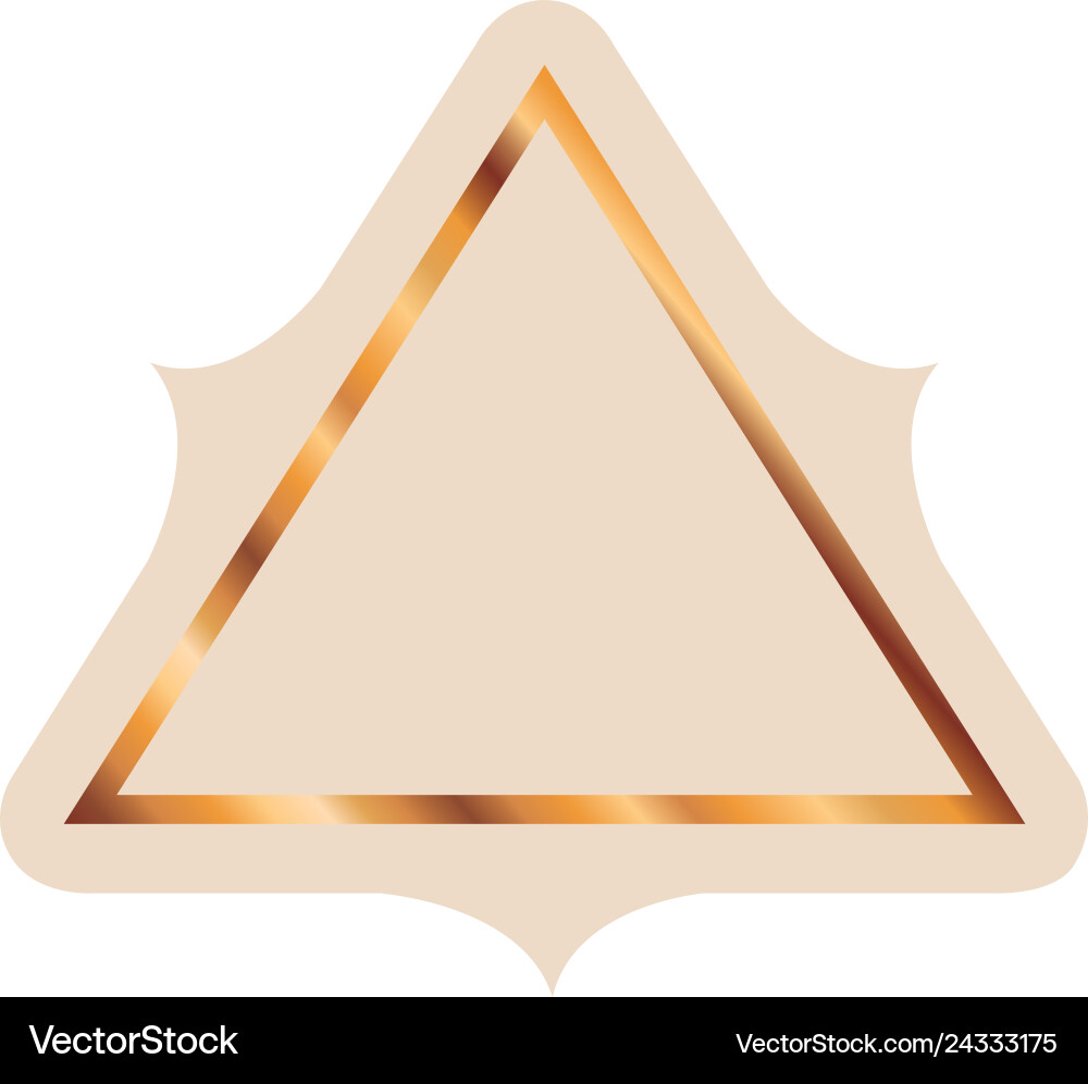 Elegant frame golden isolated icon Royalty Free Vector Image