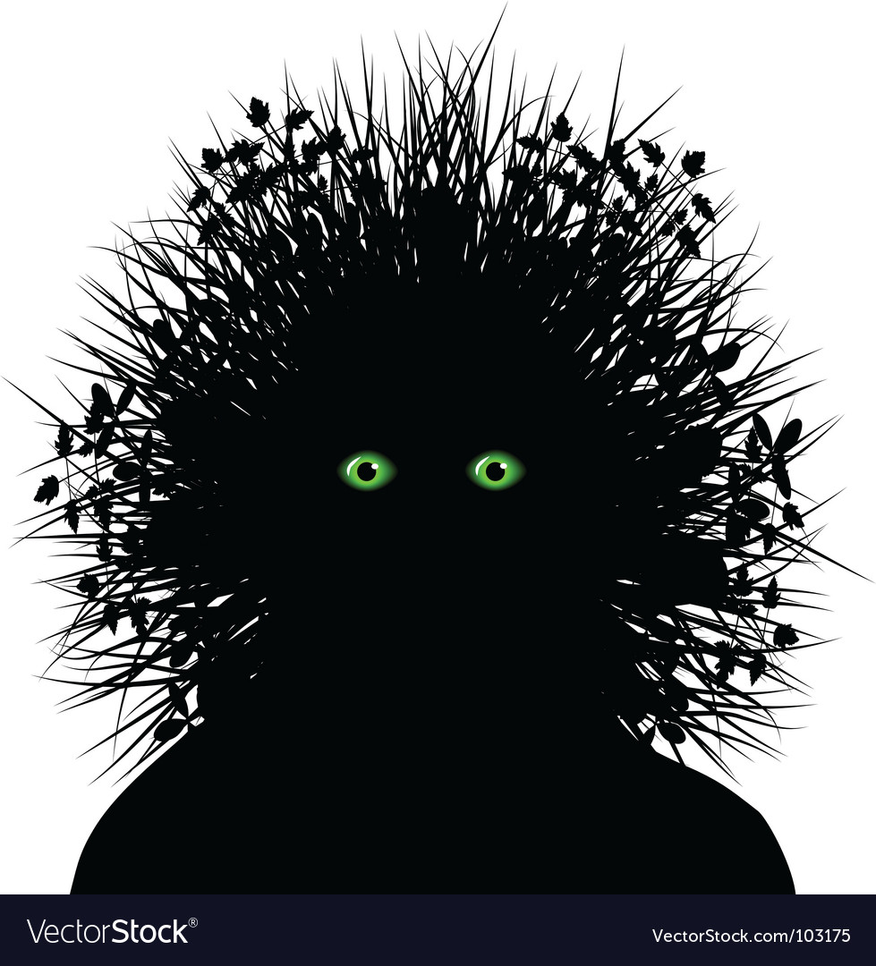 Grass head Royalty Free Vector Image - VectorStock