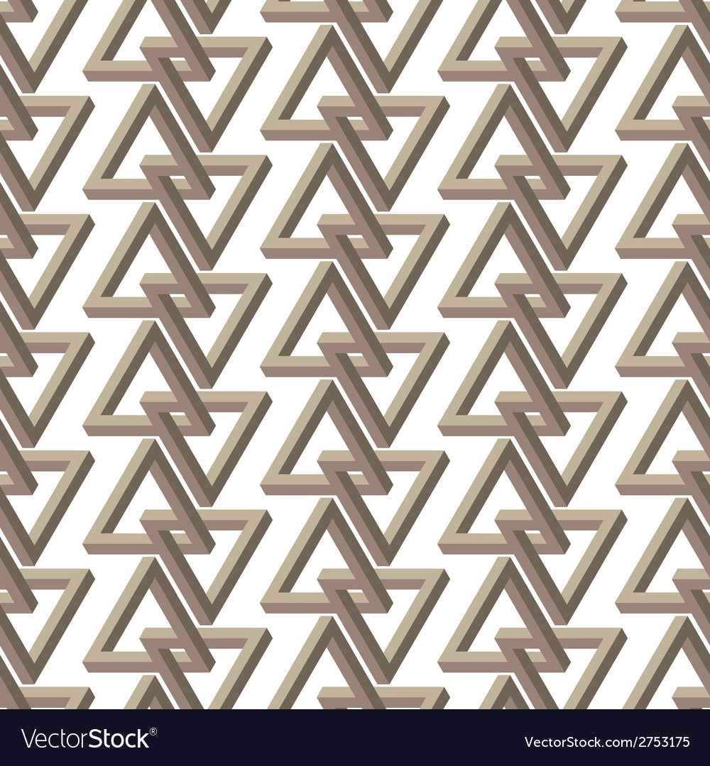 Impossible triangle seamless pattern Royalty Free Vector