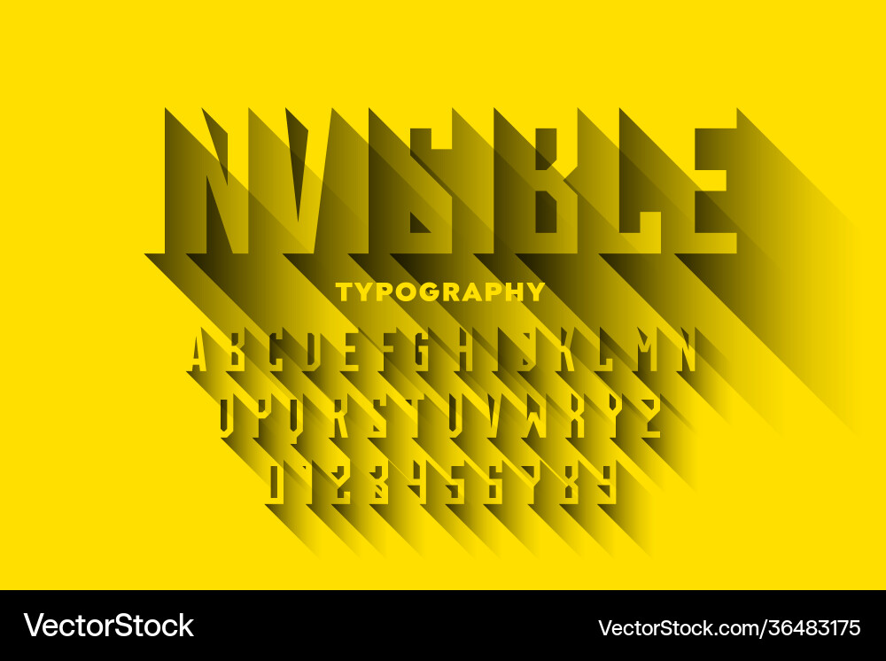 Invisible style font typography design alphabet Vector Image