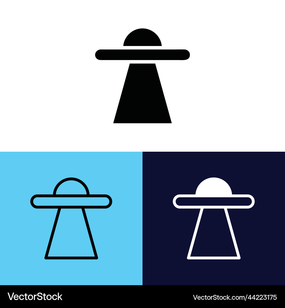 Logo ufo alien sign from modern Royalty Free Vector Image