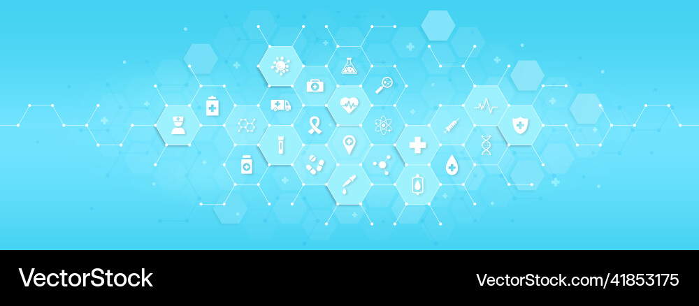Medical blue banner Royalty Free Vector Image - VectorStock
