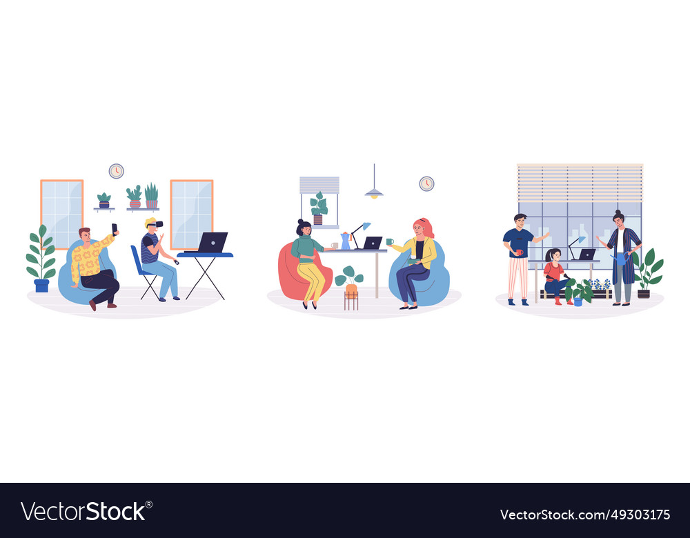 Office leisure finding leisure activities in Vector Image Office leisure finding leisure activities in Vector Image