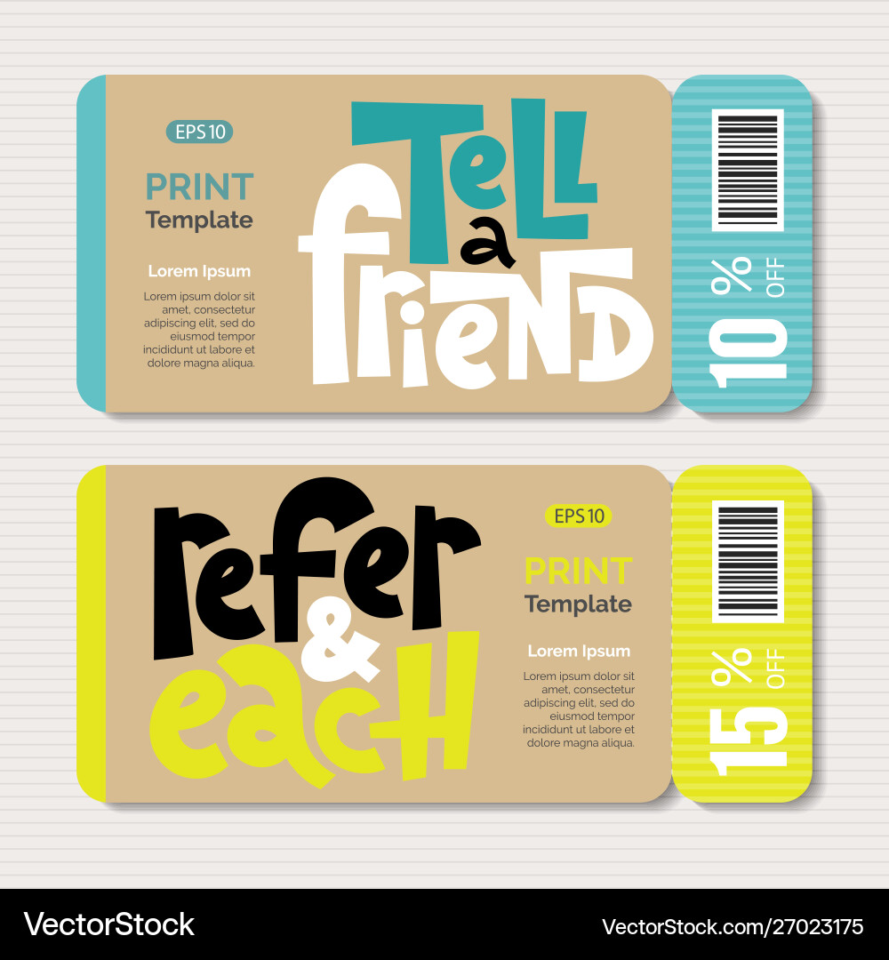 Referral lettering quote Royalty Free Vector Image