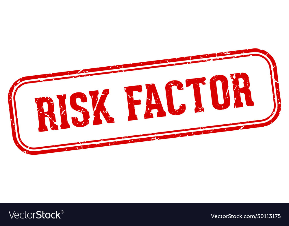 Risk factor stamp rectangular Royalty Free Vector Image