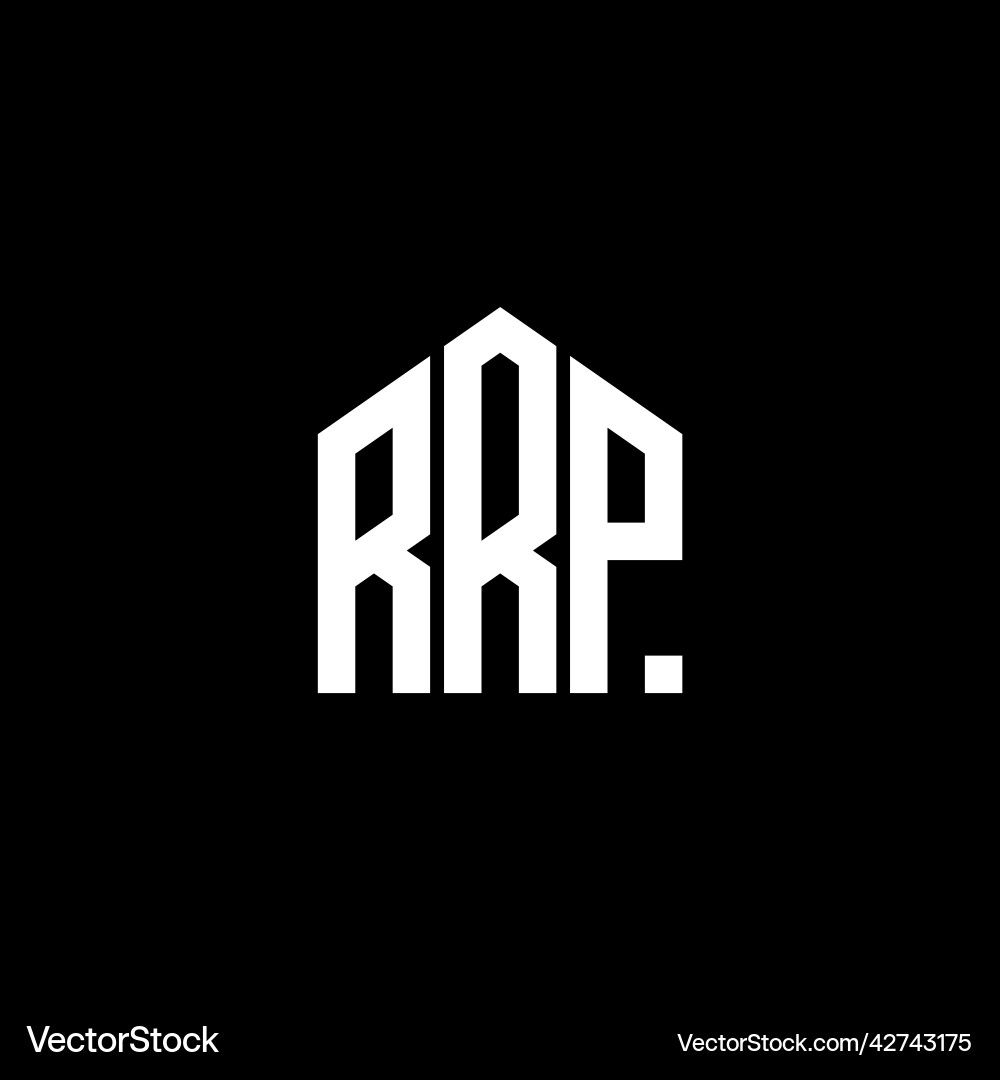 Rrp letter logo design on black background Vector Image