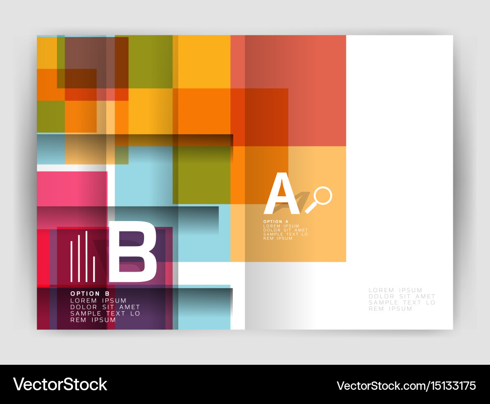 Square design corporate business flyer Royalty Free Vector