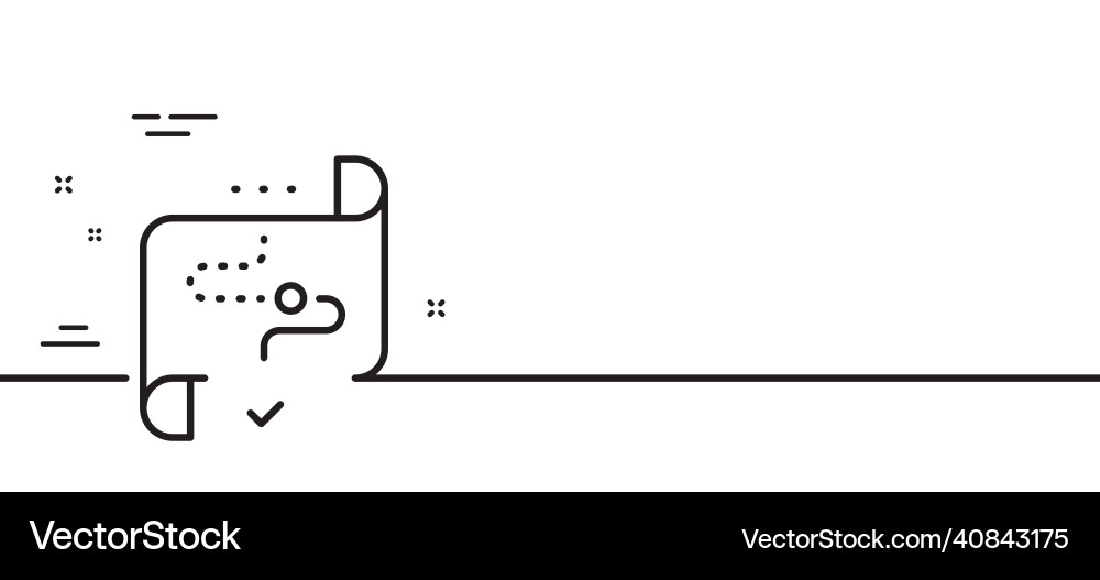 Target path line icon stratery goal sign core Vector Image