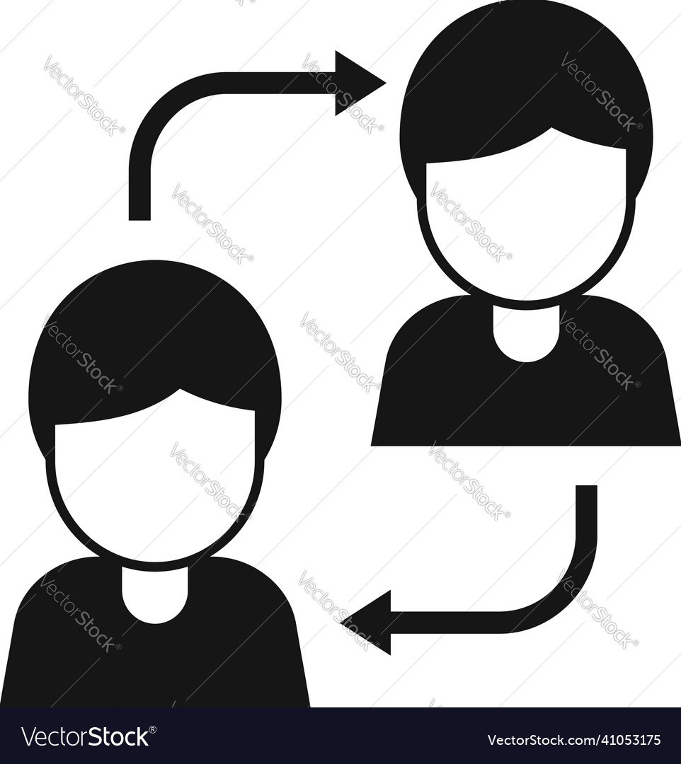 Worker comparison icon simple compare Royalty Free Vector