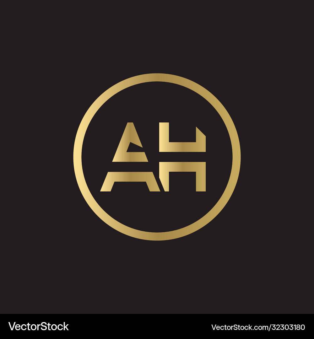 Ah logo design business typography template Vector Image
