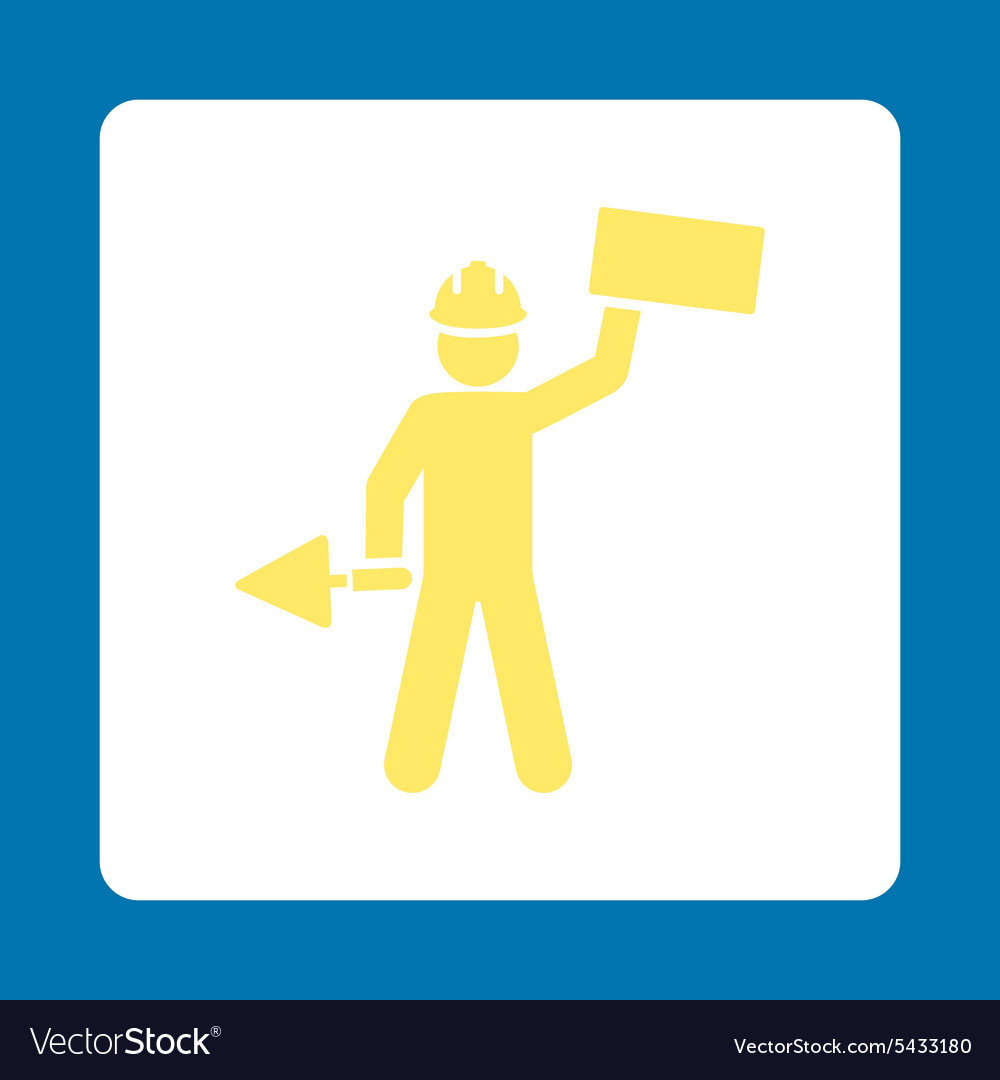 Builder icon from basic plain set Royalty Free Vector Image