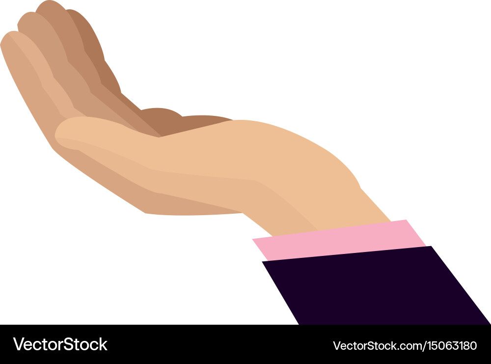 Cartoon business man hand gesture help Royalty Free Vector