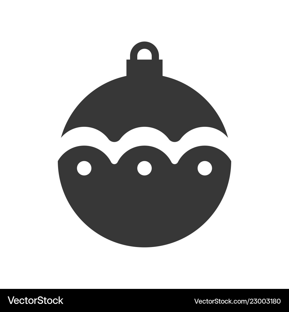 Christmas ball bauble icon suitable for use Vector Image