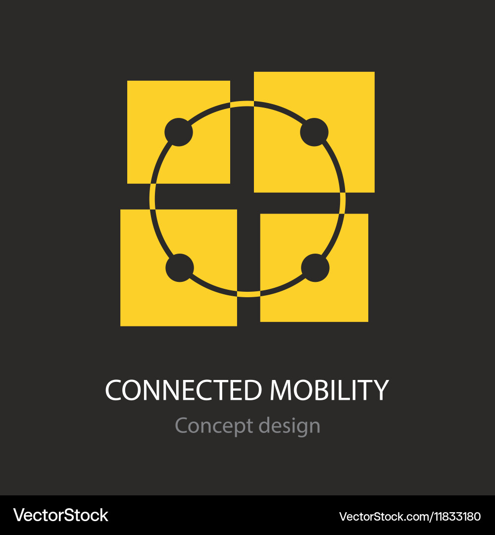 Connected mobility busies icon Royalty Free Vector Image