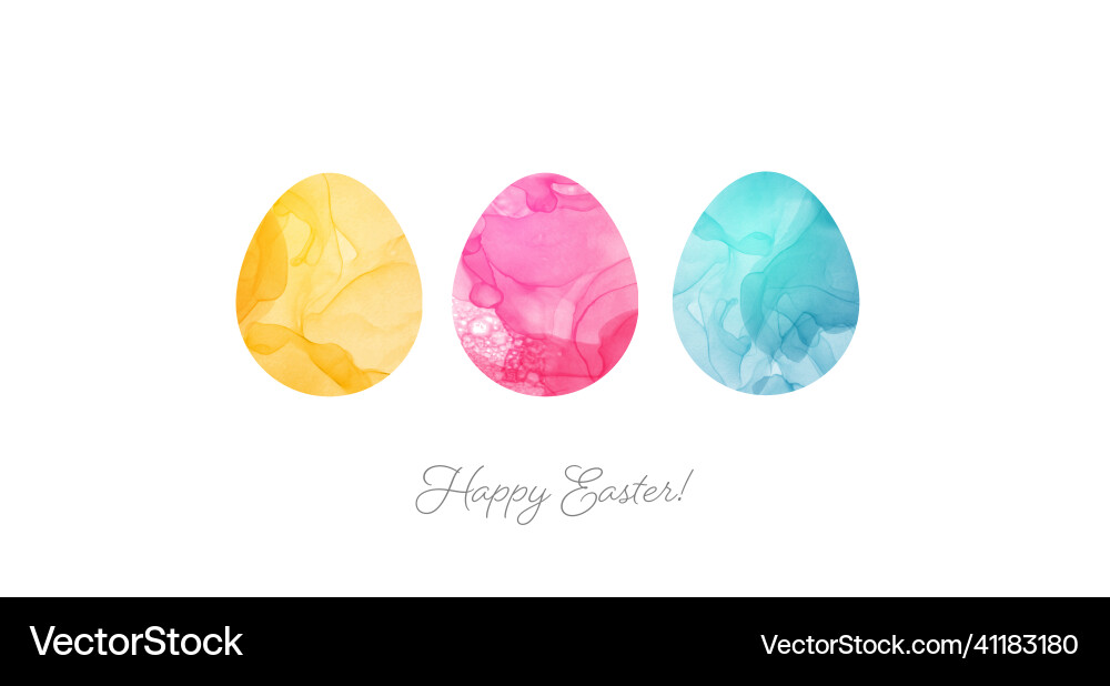 Easter greeting card in simple minimalist style Vector Image