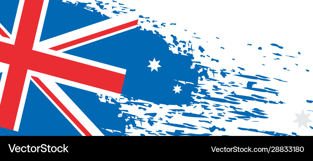 Flag australia emblem isolated icon Royalty Free Vector