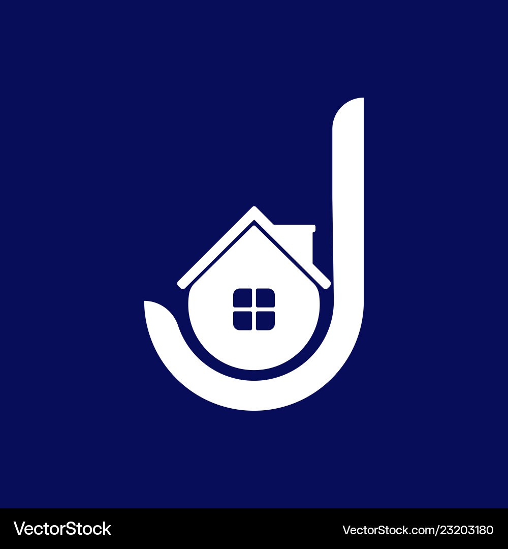 House letter j logo template design and support Vector Image