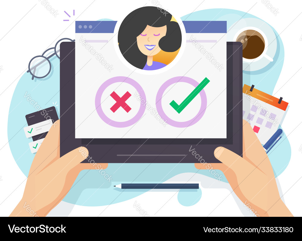 Human resources candidate choose poll vote in hr Vector Image