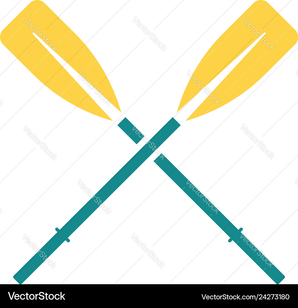 Icon of boat oars Royalty Free Vector Image - VectorStock