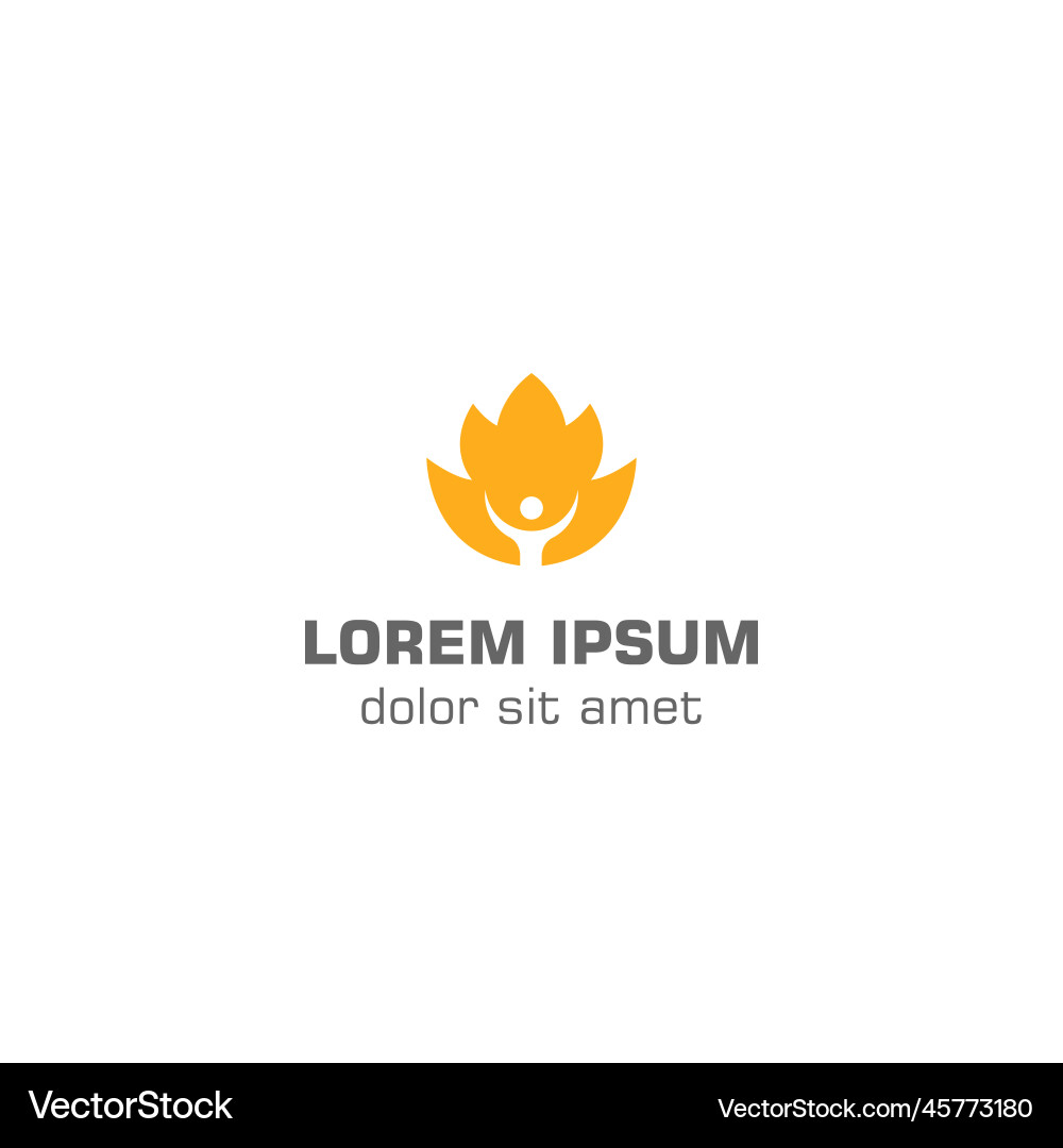 People spirit logo template Royalty Free Vector Image